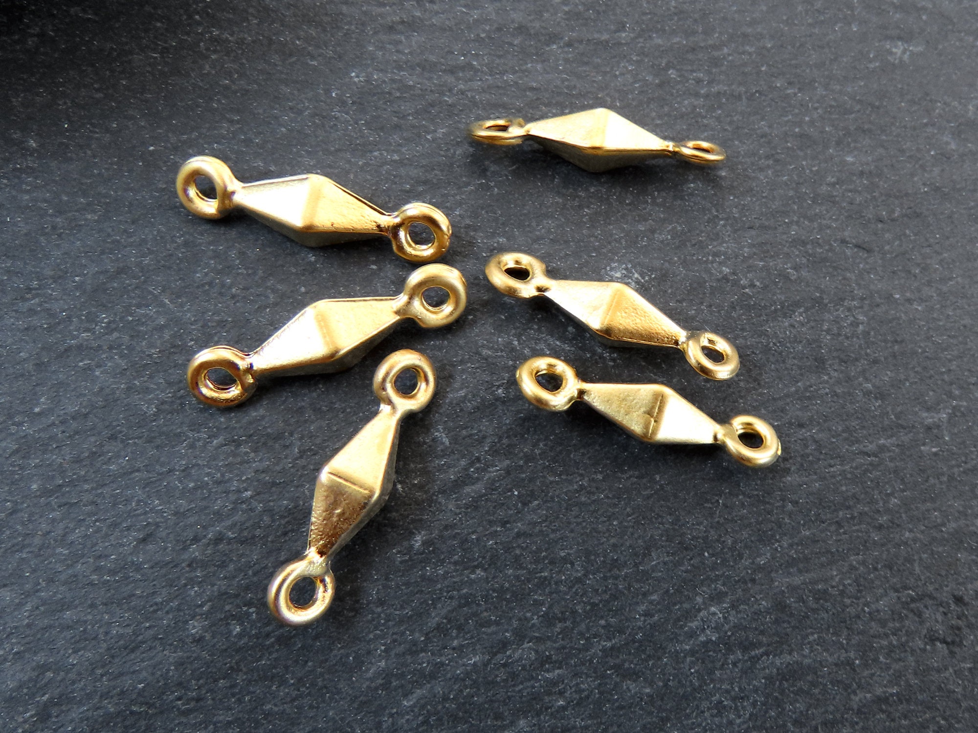 Geometric Diamond Charm Connectors With Two Loops Connector - Etsy