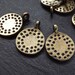 3 Small Dotted Round Disc Pendants With Side Facing Antique Bronze ...