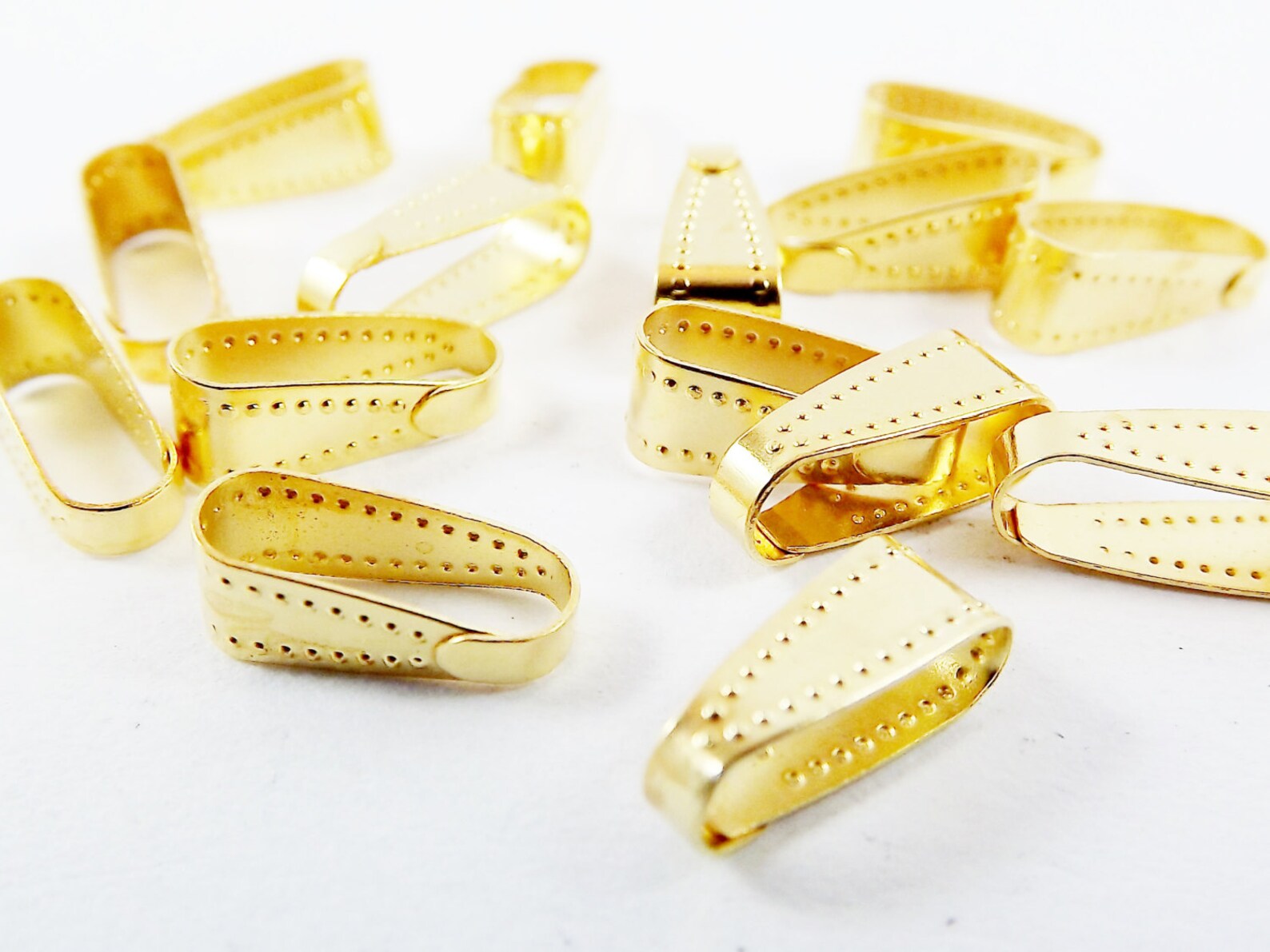 15 Pendant Bail Hanger Pinch Clip, Necklace Bail Connector Snap ...