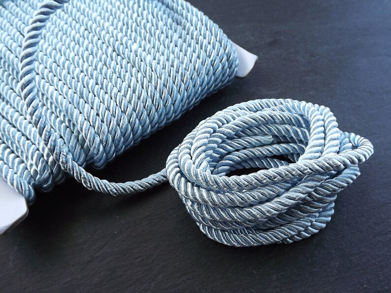 5mm Powder Blue Rope Blue Cord Twisted Cord Rayon Satin - Etsy