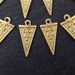 Triangle Spike Charm Pendants Gold Spike Gold Triangle - Etsy
