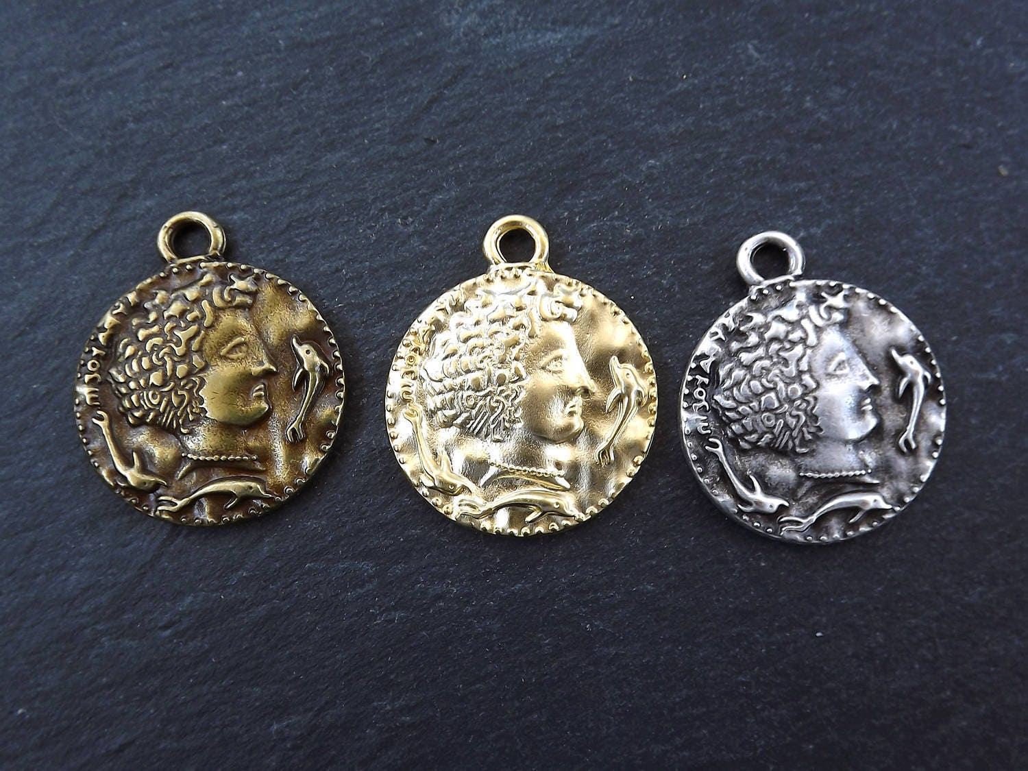 Persephone Greek Goddess Coin Pendant Goddess of the | Etsy