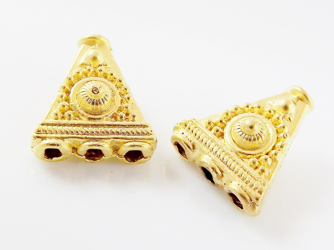 2 Multi Strand Flat Triangle Cone Connector Three Strand | Etsy