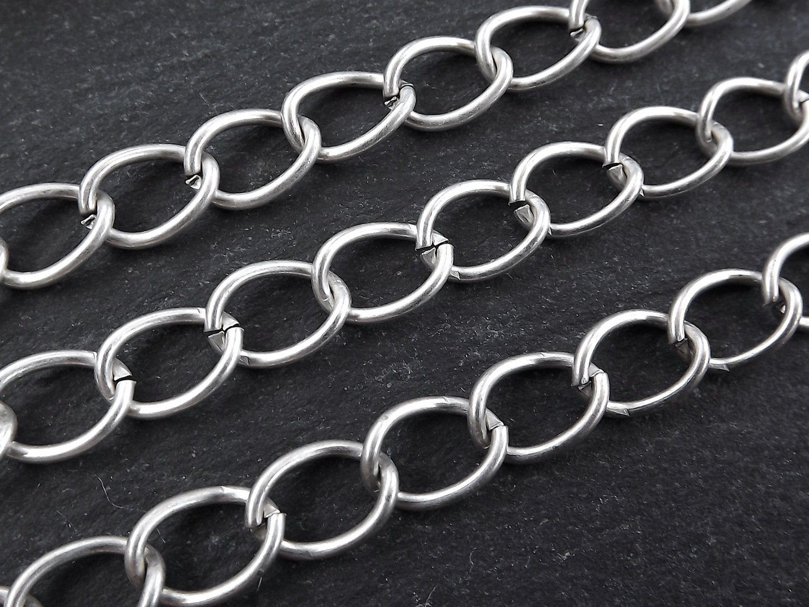 Silver Twisted Link Chain Silver Twisted Chain Silver Chain - Etsy