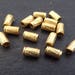 15 Gold Tube Beads Diagonal Line Detail Metal Spacers Jewelry Making ...