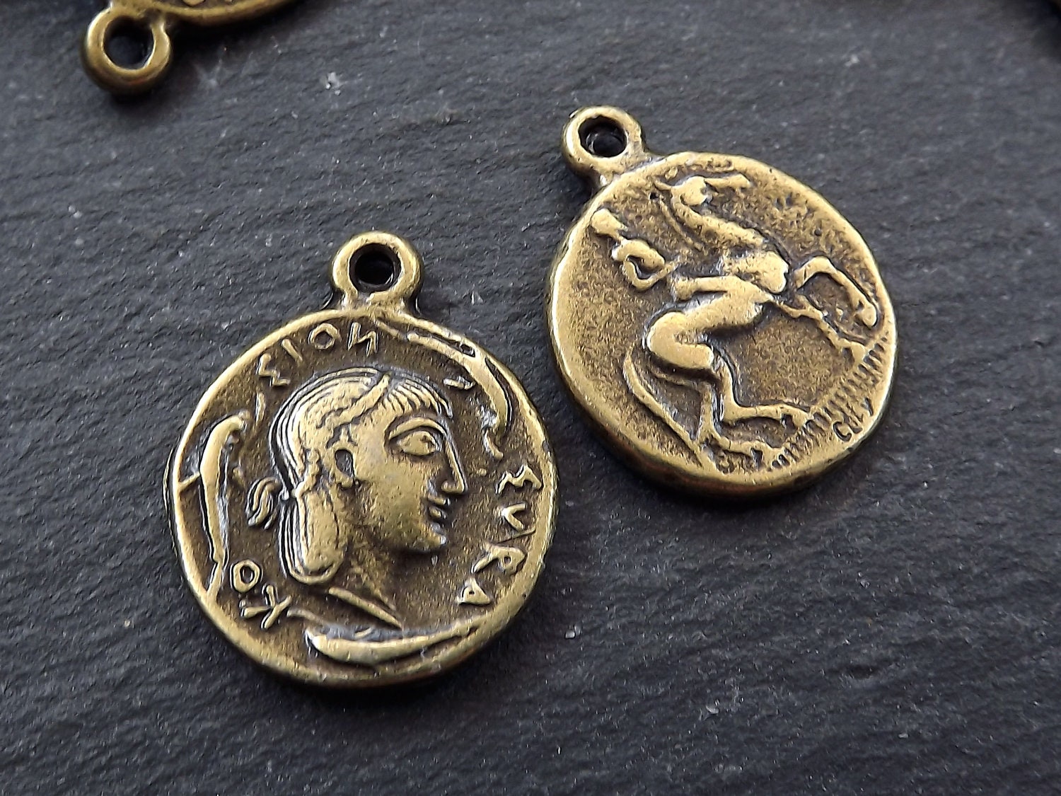 Greek Bronze Coin, Coin Charm, Rustic Coin, Large Coin, Syracuse ...