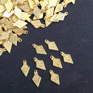 Arrow Shield Spear Head Spike Charms Tribal Ethnic 22k Matte - Etsy