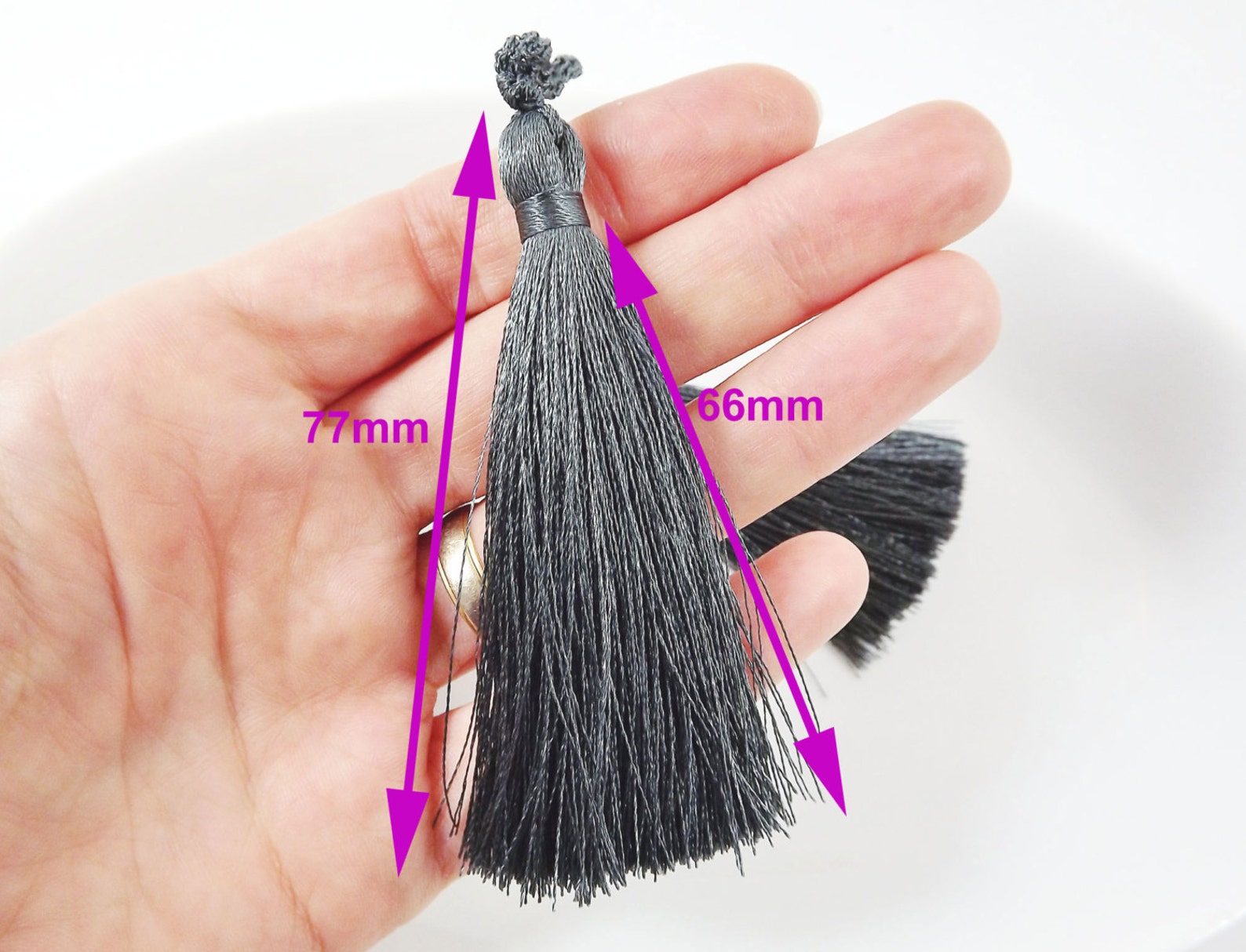 Long Plum Purple Silk Thread Tassels - 3 Inches - 77mm - 2 Pc - Etsy
