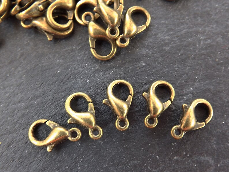 TINY Lobster Clasps Claw Parrot Bracelet Necklace Closure Clasp Antique ...