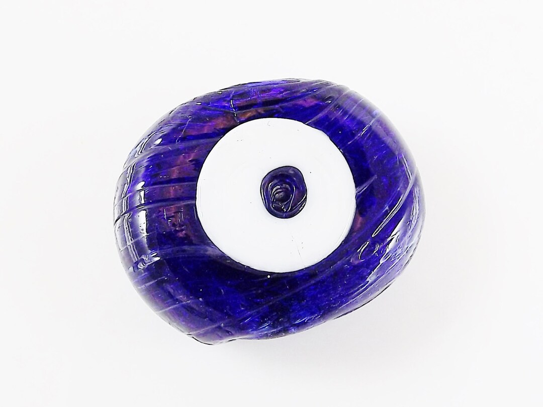 Navy Blue Evil Eye Nazar Glass Bead - Traditional Turkish Handmade - 27 ...