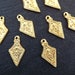 Arrow Shield Spear Head Spike Charms Tribal Ethnic 22k Matte Gold ...