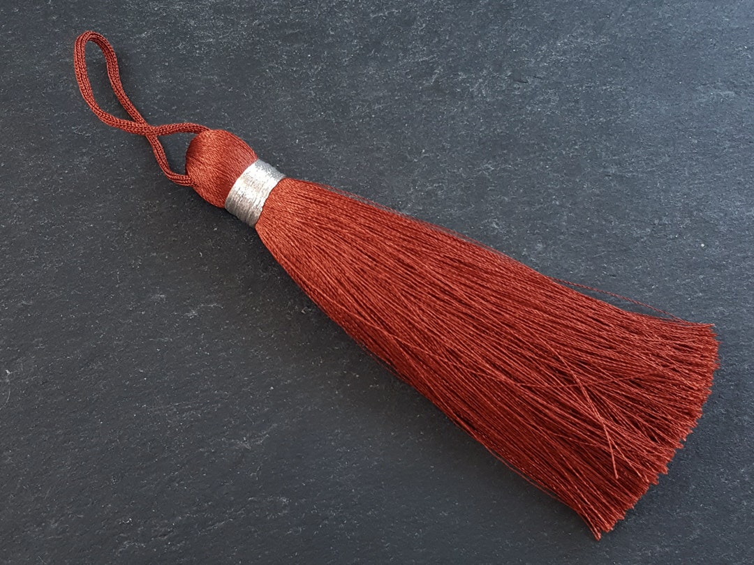 Bombay Brown Silk Tassel Braided Loop, Thick Tassels, Jewelry Tassel ...