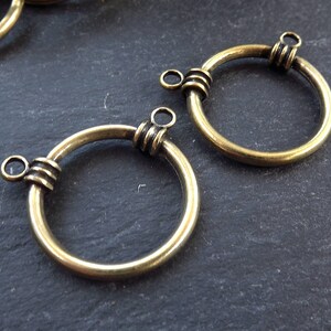 Bronze Loop Pendant, Ring Pendant, Round Ring, Closed Loop Pendant ...