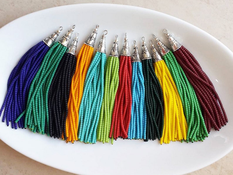 NUEVA Borla con cuentas de tubo Heishi tibetano afgano de color burdeos ...