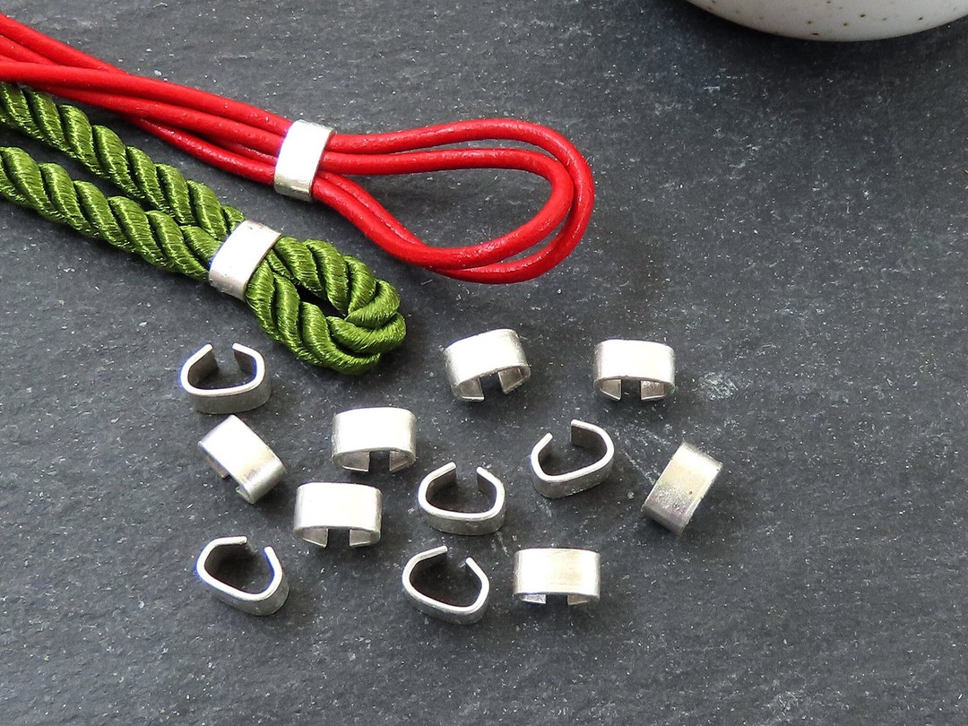 Silver Metal Crimp, Fold Over Crimp, Cord Crimp, Crimp Fastener, Crimp ...