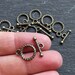Mini Toggle Clasps, T Bar Clasps, Tiny Twisted Toggle Clasps, T Clasps ...