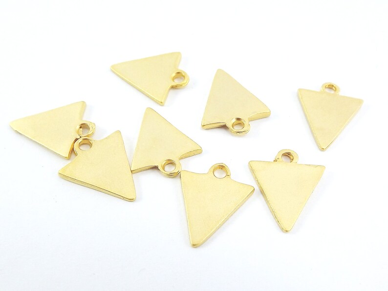 8 Small Triangle Minimalist Geometric Pendants Type 2 22k | Etsy