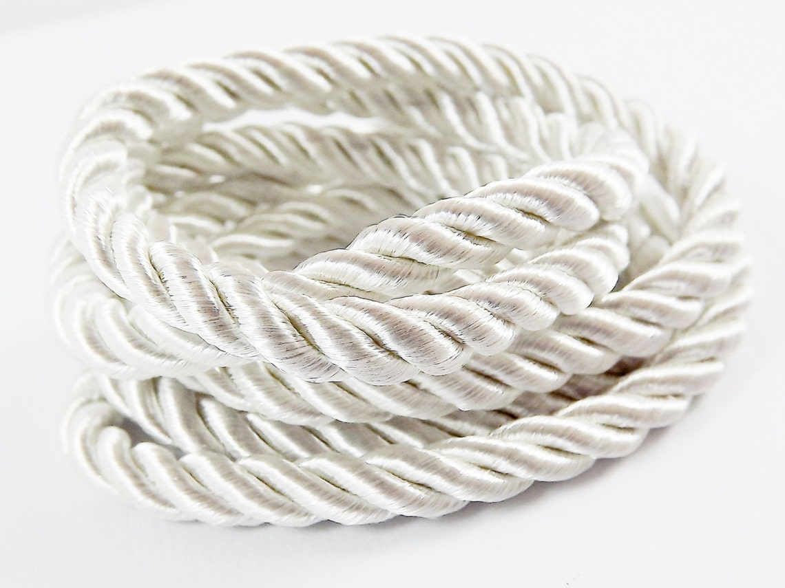 Off White 5mm Twisted Rayon Satin Rope Silk Braid Cord 3 Ply - Etsy