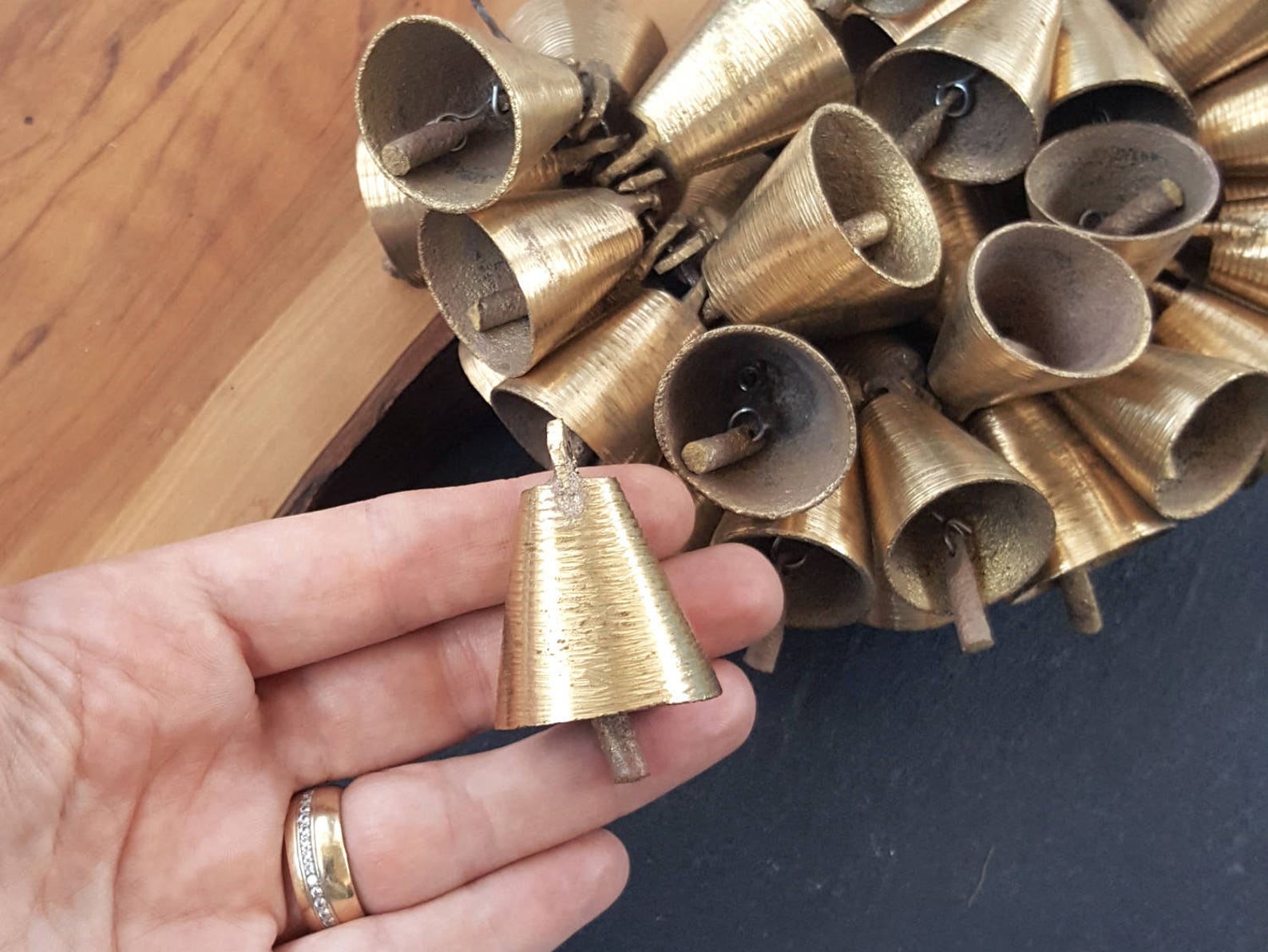 Brass Bell Rustic Cast Raw Brass Tribal Ethnic Bell Pendant - Etsy