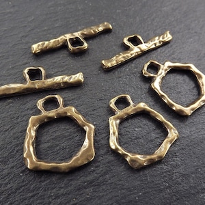 Organic Toggle Clasps, T Bar Clasps, T Bar, Bronze Toggle Clasps, T ...