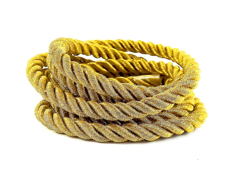 Metallic Antique Gold 5mm Twisted Rayon Rope Braid Cord 3 | Etsy