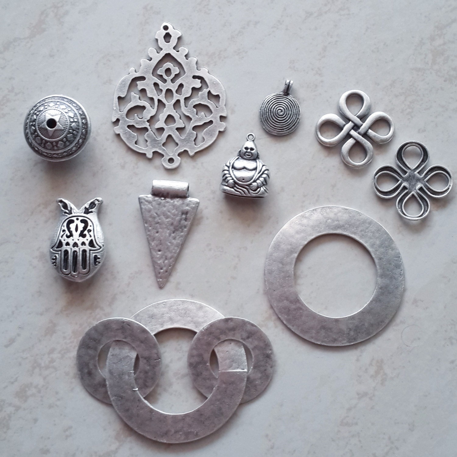 Extra Large Thick Round Flat Ring Closed Loop Pendant | Etsy