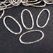 Oval Link Connector, Hammered Ring Link, Skinny Link, Silver Charm Link ...