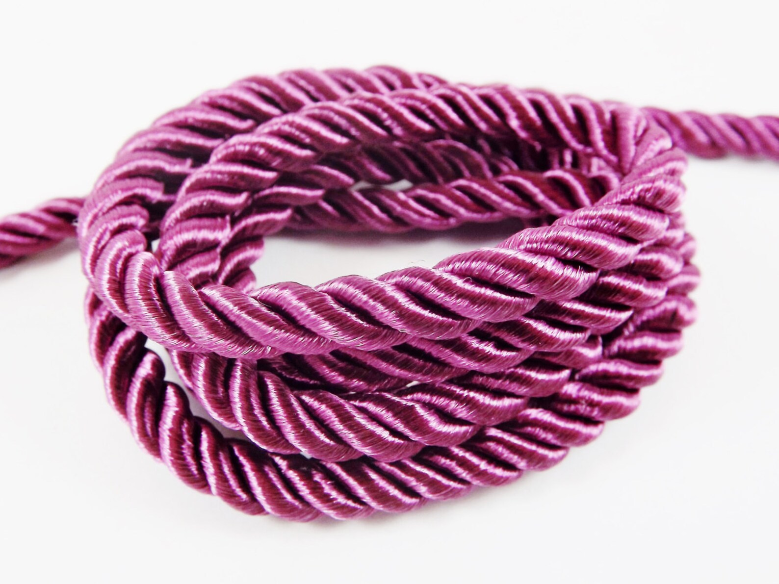 Purple Wine 5mm Twisted Rayon Satin Rope Silk Braid Cord 3 - Etsy