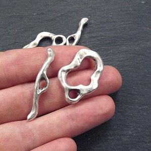 Wavy Toggle Clasps, T Bar Clasps, T Bar, Silver Toggle Clasps, T Clasps ...