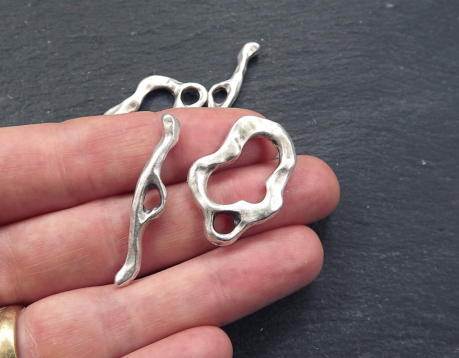 Wavy Toggle Clasps, T Bar Clasps, T Bar, Silver Toggle Clasps, T Clasps ...