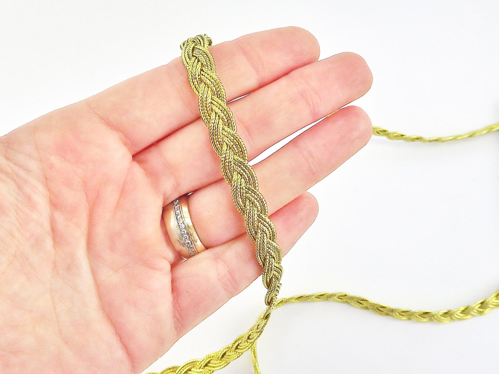 Metallic Gold Braided Plait Cord Satin Silk Cord Trim 3 Ply | Etsy