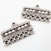 2 Dotted Rectangle Multi Strand Link Connector - Matte Silver Plated - Etsy