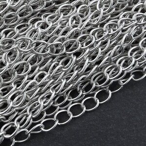 Silver Twisted Link Chain, Silver Twisted Chain, Silver Chain, Twisted ...
