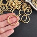 Round Link Connector, Textured Ring Link, Circle Link, Gold Charm Link ...