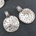 Hammered Dimple Disc Pendant Ethnic Tribal Round Matte Antique Silver ...
