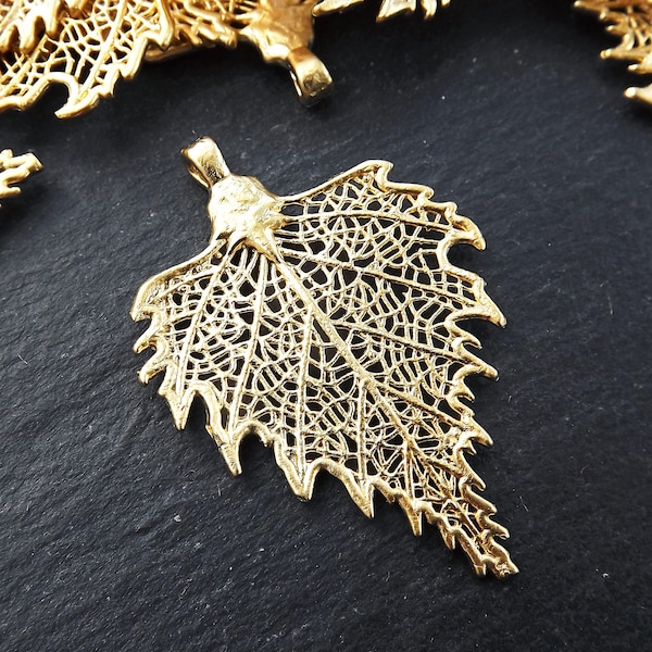 Gold Skeleton Leaf - Etsy
