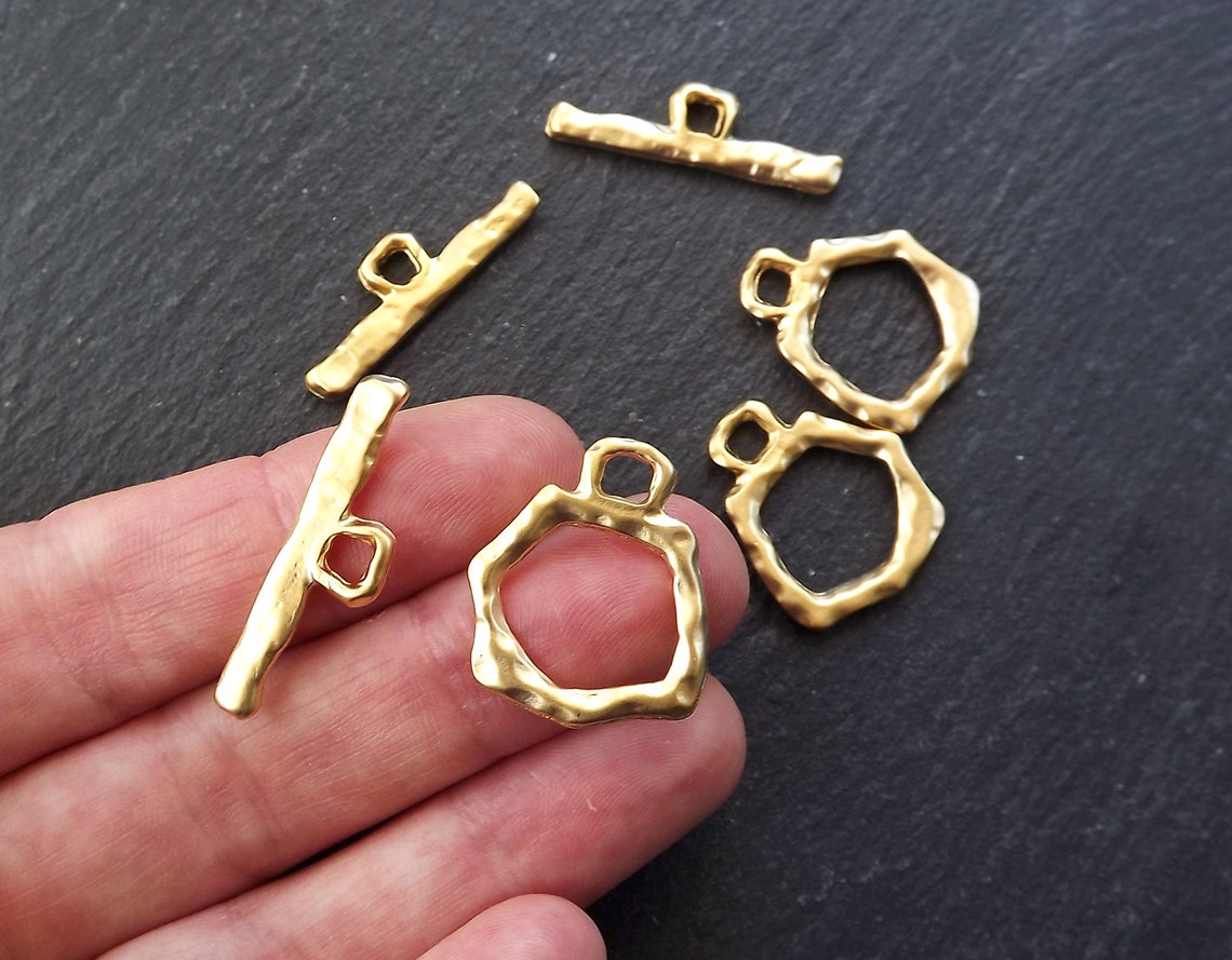Organic Toggle Clasps T Bar Clasps T Bar Gold Toggle - Etsy