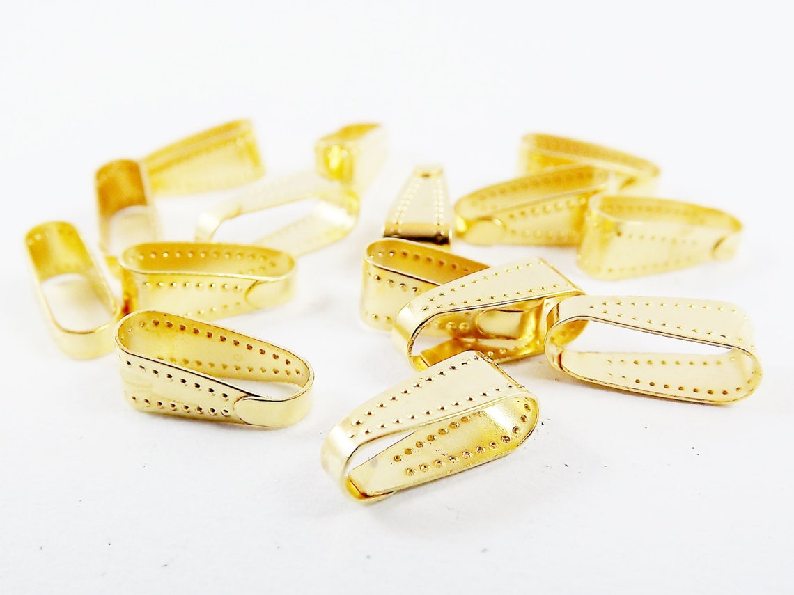 15 Pendant Bail Hanger Pinch Clip, Necklace Bail Connector Snap ...