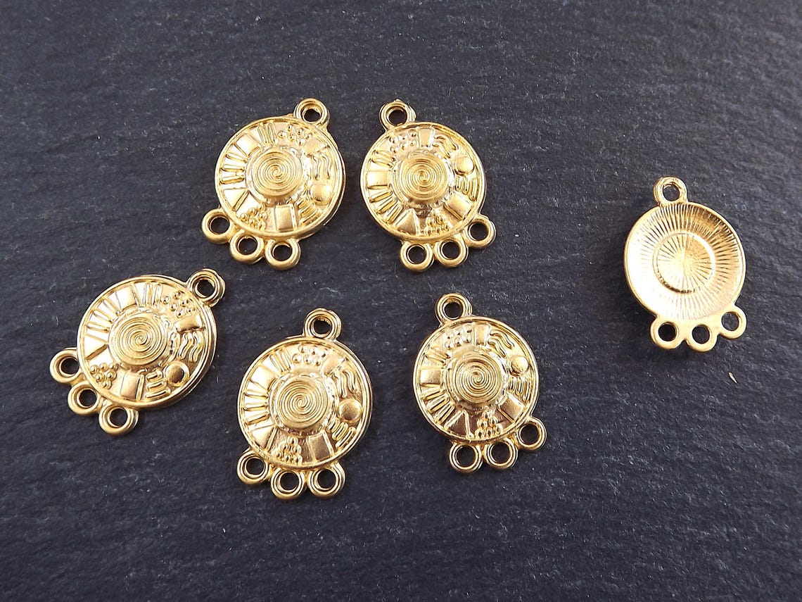 Ethnic Swirl Round Multi Strand Connector Link, Necklace Finish ...