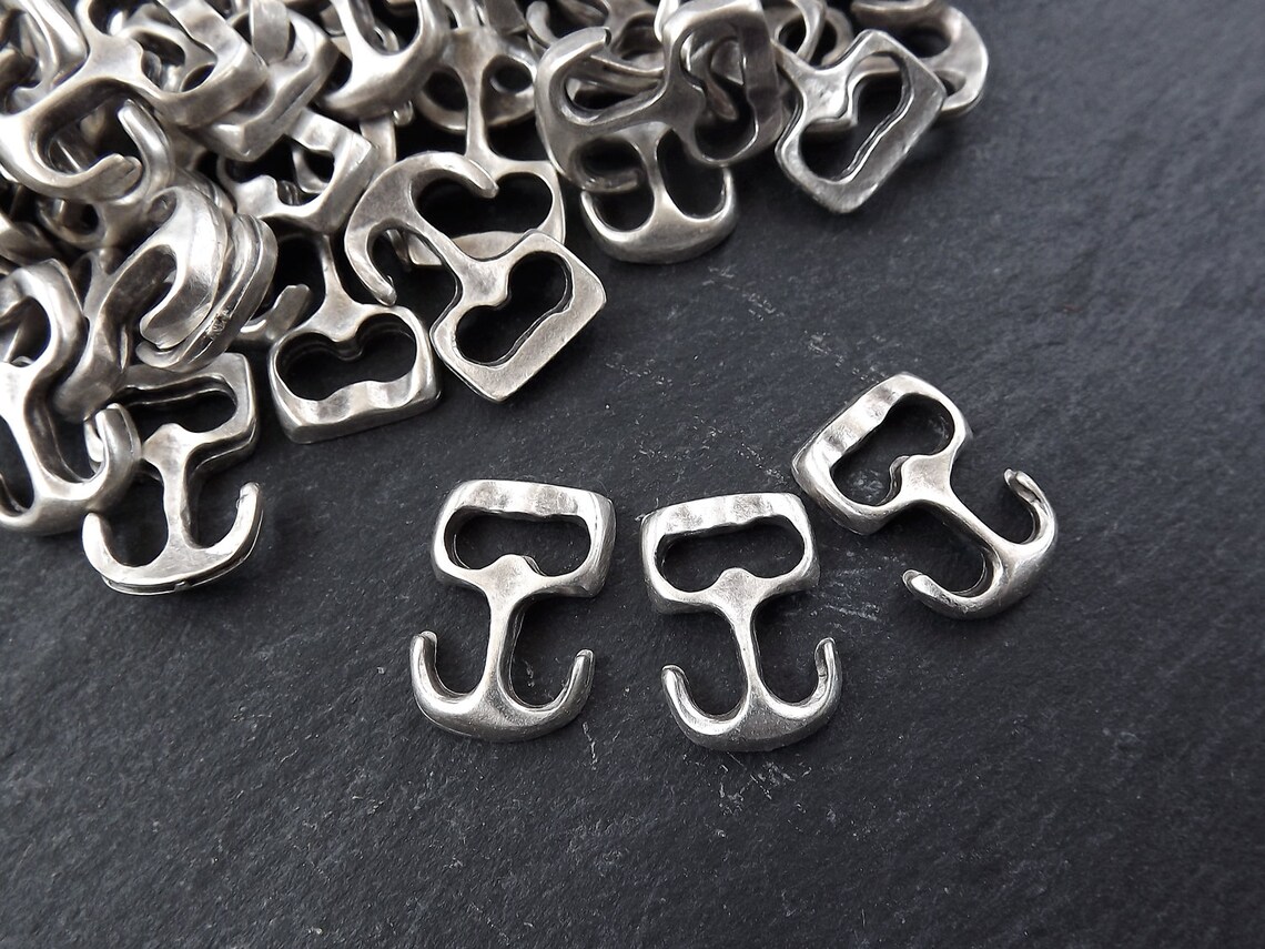 Silver Anchor Hook Clasps Anchor Clasp Silver Hook Bracelet | Etsy