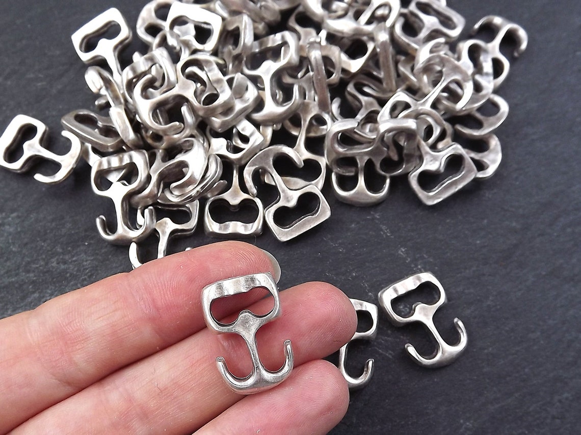 Silver Anchor Hook Clasps Anchor Clasp Silver Hook Bracelet | Etsy