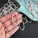Oval Link Connector, Hammered Ring Link, Skinny Link, Silver Charm Link ...
