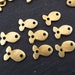 Gold Fish Charms, Gold Fish Connectors, Mini Fish Charms, Small Gold ...