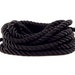 3.5mm Black Twisted Rayon Satin Rope Silk Braid Cord 3 Ply Twist 1 ...