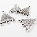 4 Triangle Multi Three Strand Link Connector - Matte Silver Plated - Etsy
