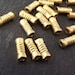 20 Ribbed Tube Beads, Gold Tube Beads, Gold Beads, Gold Spacers, Long ...