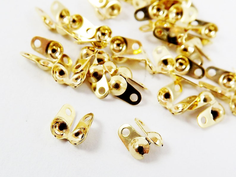 30 Ball Chain End Cap Fold Over Crimp Bead Knot Tip Cover Ends - for ...