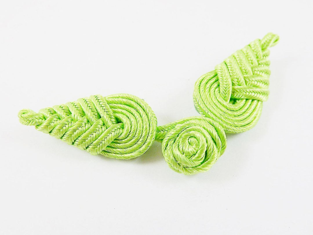 Lime Green Chinese Knot Button Closures Clasp - Soutache Cord - 1pc - Etsy