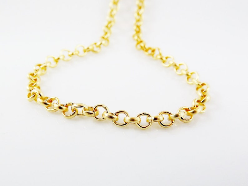 3mm Rolo Chain 22k Gold Plated 1 Meter or 3.3 Feet - Etsy