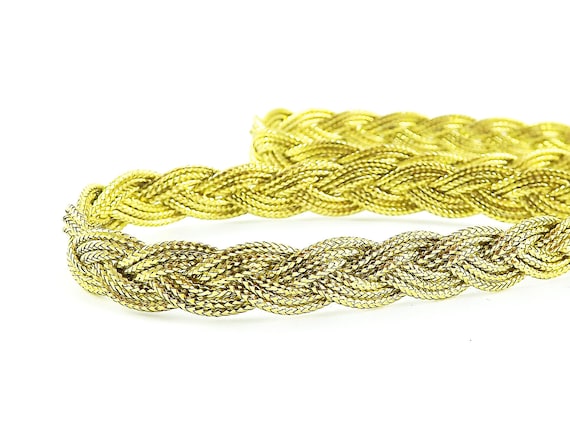 Metallic Gold Braided Plait Cord Satin Silk Cord Trim 3 Ply | Etsy